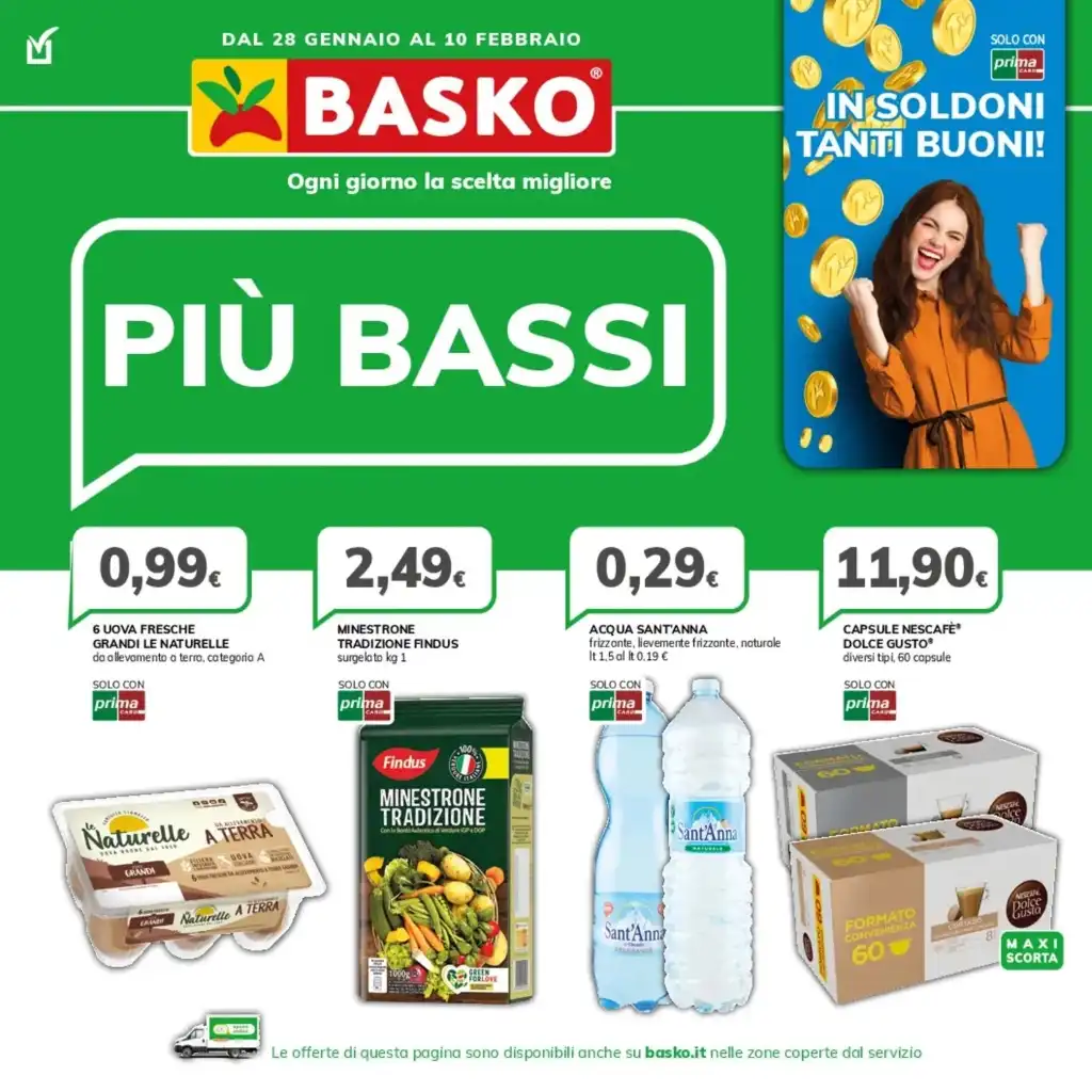 Volantino Basko Più Bassi offerte dal 28/01 al 10/02/2025